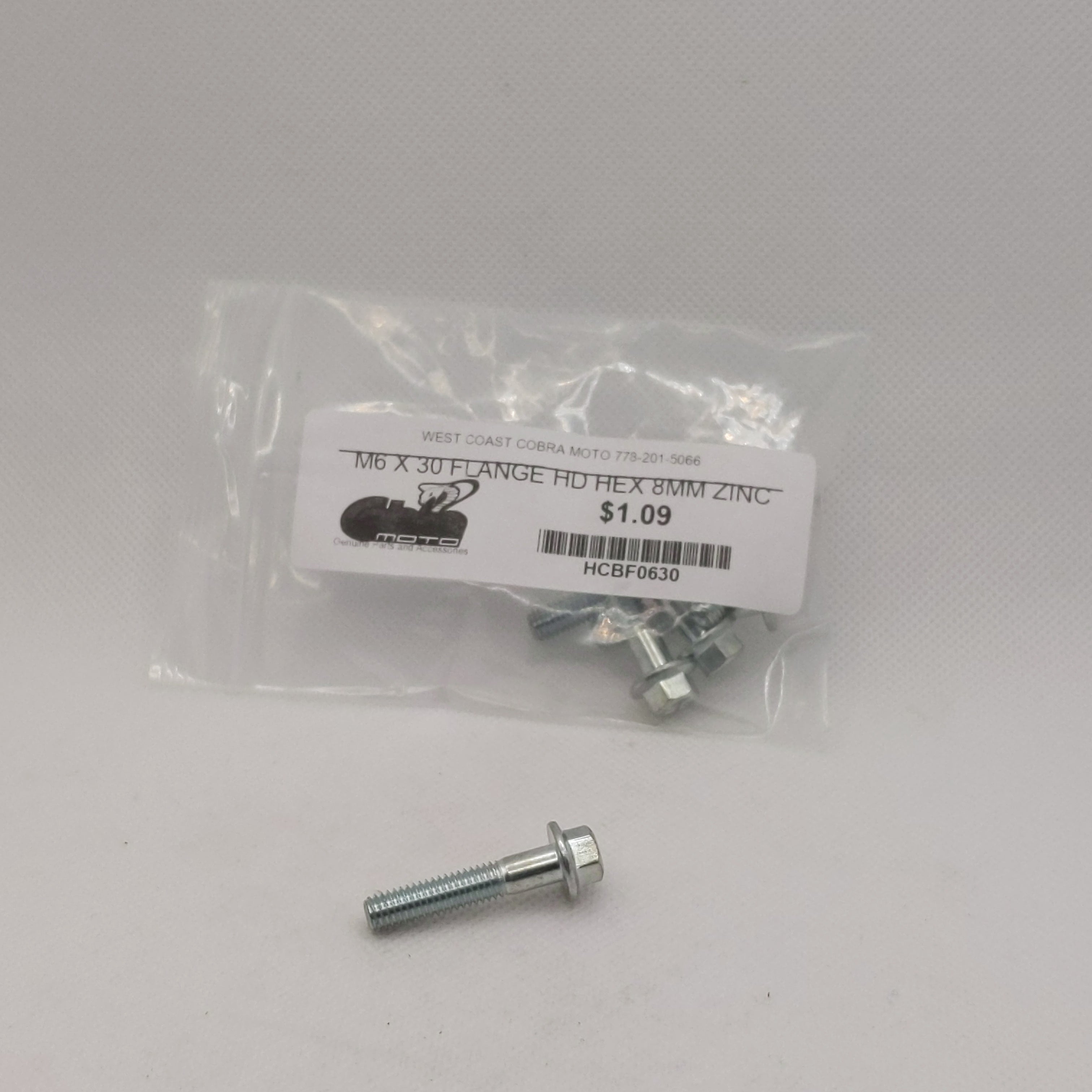HCBF0630 M6 x 30 Head Stay Bolts 2024 FWE – Cobra Moto Parts Canada